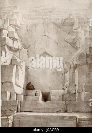 The entrance to the Great Pyramid of Cheops in Egypt is featured in ...