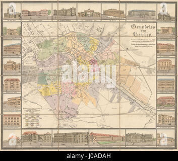 A historical map of Berlin, detailing the city's layout and ...