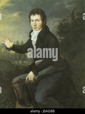 This portrait of Ludwig van Beethoven, painted in 1823, is housed in ...