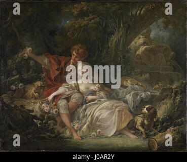 François Boucher’s painting reflects the Rococo style, with its ...