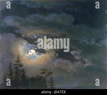 Johan Christian Claussen Dahl’s 'En hjulbåt ved Fredriksvern' (A ...