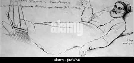 This historical image depicts Osman Pasha, a prominent figure, captured ...