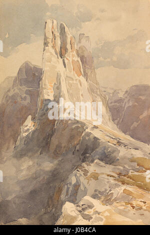 Edward Theodore Compton’s painting of the Vajolet Towers in the ...