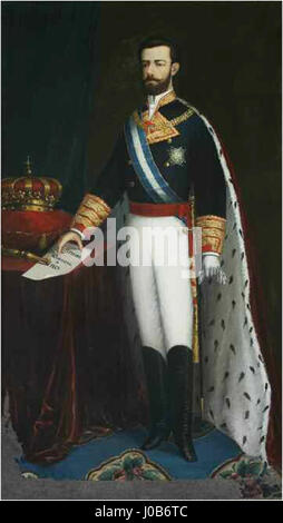 This 19th-century portrait depicts Amadeo I of Savoy, the King of Spain ...
