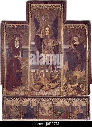 The retablo de San Miguel in Astorga Cathedral, crafted in the Spanish ...