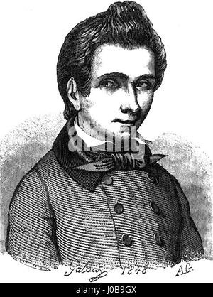 A portrait of Évariste Galois, a French mathematician who laid the ...