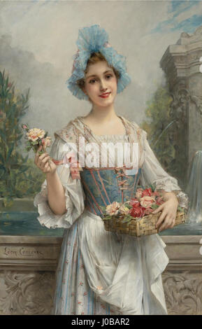 1 Léon-François Comerre - The Flower Seller Stock Photo - Alamy