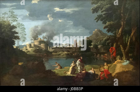 Nicolas Poussin - Paysage avec Orphée et Eurydice Stock Photo - Alamy