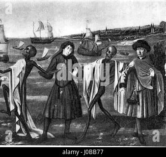The 'Totentanz' (Dance of Death) from Lübeck is a medieval depiction of ...