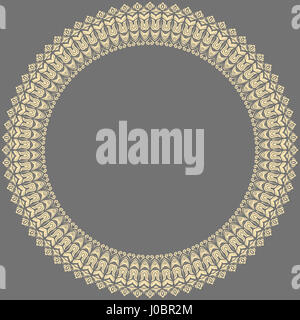 Floral Modern Round Frame Stock Photo - Alamy
