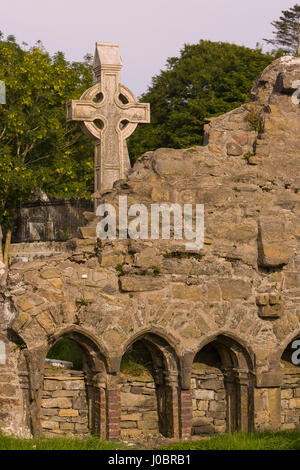 A celtic cross at Donegal Friary and cemetery Donegal Co Donegal ...