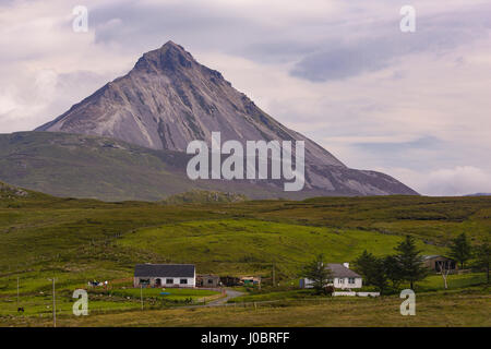 Mountain landscape, Mount Errigal, the tallest peak of the Derryveagh ...