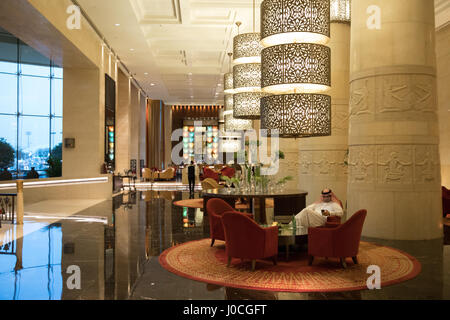 The interior of the Raffles Dubai Hotel in Dubai, UAE Stock Photo - Alamy