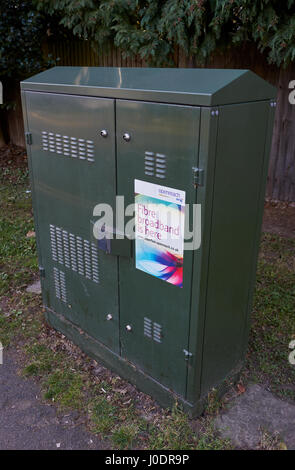 BT green cabinet for Fibre Broadband Stock Photo - Alamy