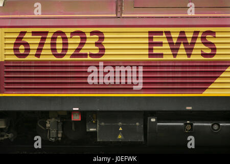 An EWS class 67 diesel locomotive number 67007 working an intermodal ...