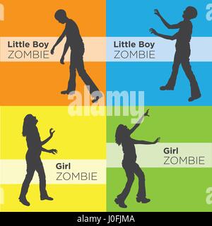 Zombie Silhouette side view images Stock Vector Image & Art - Alamy