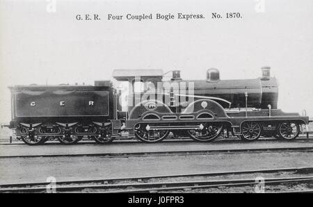 Locomotive no 1870 four coupled bogie express Stock Photo - Alamy