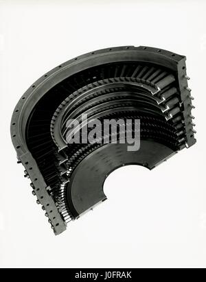 Napier Eland engine, compressor half casing and stators Stock Photo - Alamy