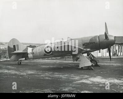 Hawker Tempest V powered by a Sabre IIB NV768, with annular radiator ...