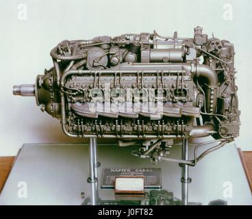 Napier Sabre V (series VII) aero engine, 1946, scale model Stock Photo ...
