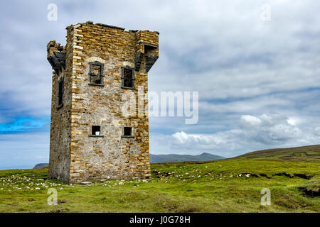 The signal tower at Mullaghtan Head, built in the early 1800s during ...