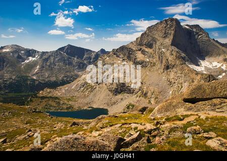 Overlooking Bear Lake in the Wind River Range, Shoshone National Forest ...