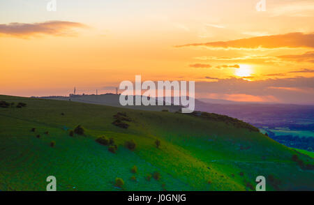 Beautiful natural view of Devil's dyke in south downs national park in ...