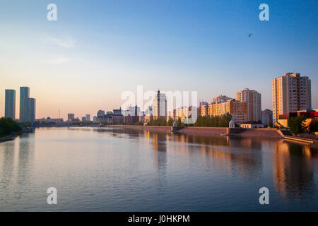 Embankment of Ishim river in Astana. Kazakhstan Stock Photo - Alamy