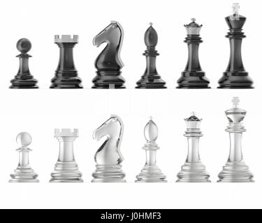 Chess simple icons collection on white background. Chess pieces sign. Chess game symbol. flat ...