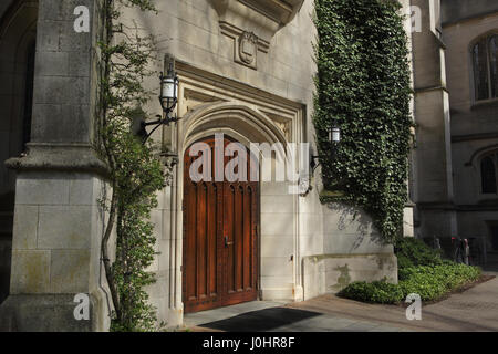 Princeton University NJ Ivy wall and side door at the Andlinger Center ...