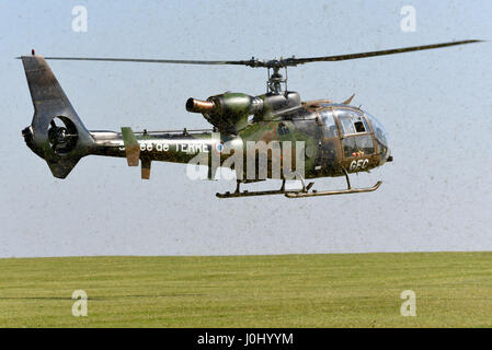 French Army Gazelle helicopter flying Stock Photo - Alamy