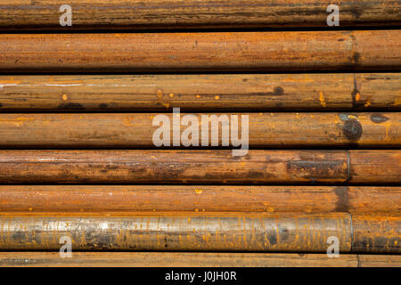 Rust stell pipe for drilling in geology and mining Stock Photo - Alamy
