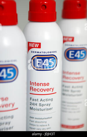 E45 bottles of Intense recovery cream Stock Photo - Alamy