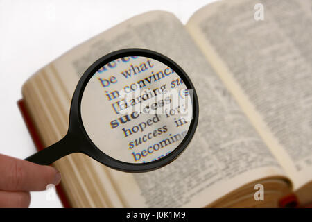 Magnifying glass over the word "search Stock Photo - Alamy