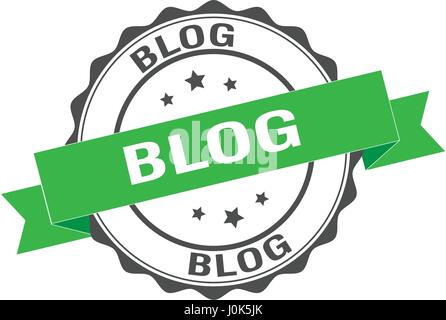 blog stamp. blog round sign. label on transparent background Stock ...