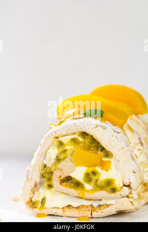 sweet tasty homemade fruit roulade snack dessert Stock Photo - Alamy