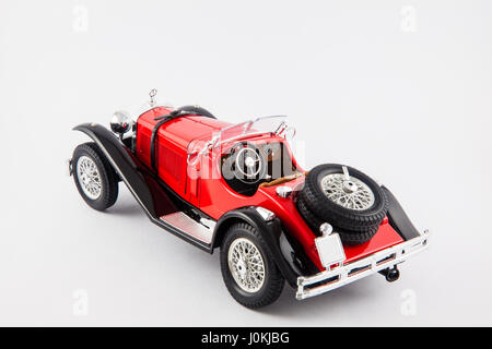 Mercedes Benz 1900s red classic car isolated in white background Stock ...