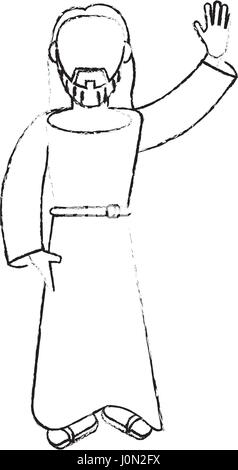 jesus christ devotion sacrifice image sketch Stock Vector Image & Art ...