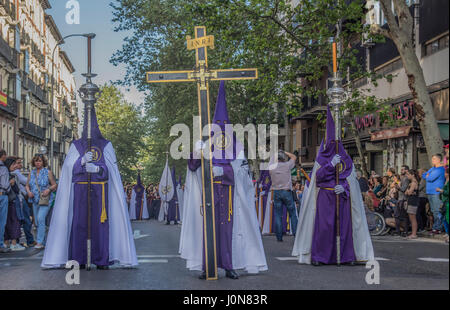 Madrid, Spain. 14th Apr, 2017. Procession " Cristo de los Alabarderos ...