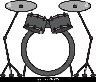 battery instrument musical icon Stock Vector Image & Art - Alamy