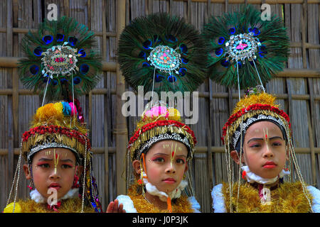 Manipuri boys dressed as Krishna, on Ras Leela festival, in Madhabpur ...