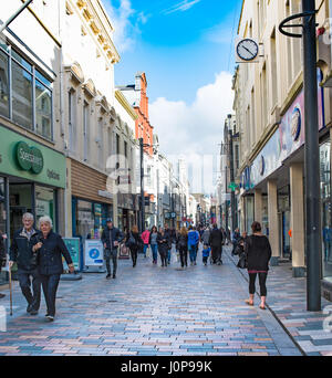 douglas town centre shops isle of man irish sea Stock Photo - Alamy