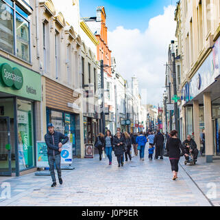 douglas town centre shops isle of man irish sea Stock Photo - Alamy