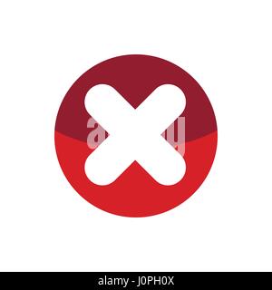 Fat cross in circle icon, flat style Stock Vector Image & Art - Alamy