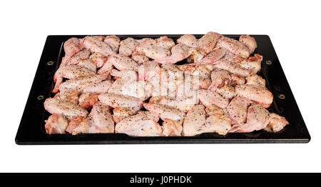 Chicken wings redy to be cooked on a white background Stock Photo - Alamy
