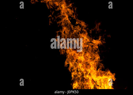 Yellow and orange fire frames isolated on a black background Stock ...
