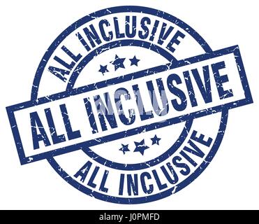 all inclusive blue round grunge stamp Stock Vector Image & Art - Alamy