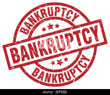 bankruptcy round red grunge stamp Stock Vector Image & Art - Alamy