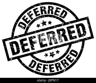 deferred sign. deferred grunge black stamp. Label Stock Vector Image ...