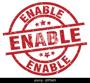 enable stamp. enable vintage red label. Sign Stock Vector Image & Art ...
